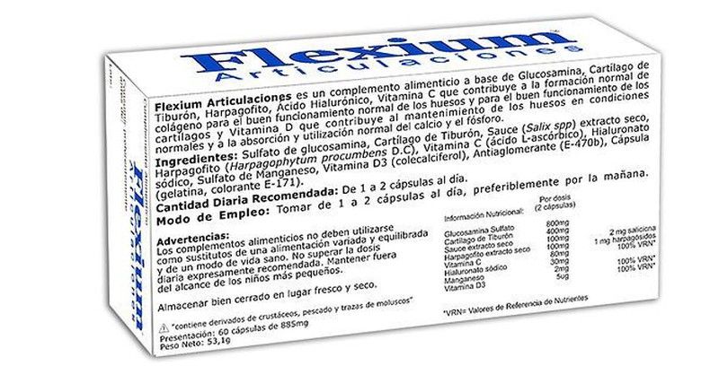 Flexium articulaciones 60 cápsulas 559316 locomotor — La Dietética ...