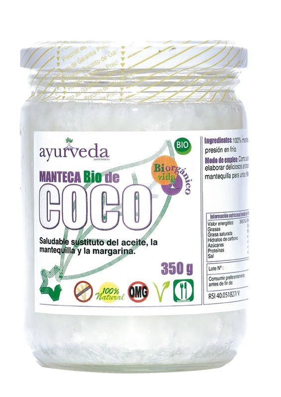 Manteca de Coco 350 gr de Ayurveda 842712 salsa — La Dietética Barcelona