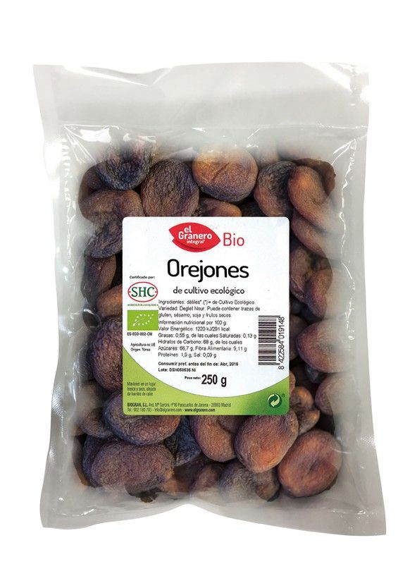 Orejones Bio 250 gr de El Granero — La Dietética Barcelona