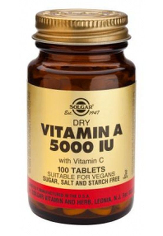 Vitamina a seca 5000 ui 100 comprimidos — La Dietética Barcelona